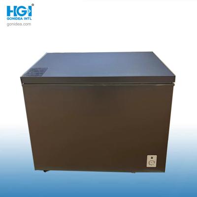 China White Coated Aluminum Steel Grey Deep Chest Freezer With Basket Key Lock for sale