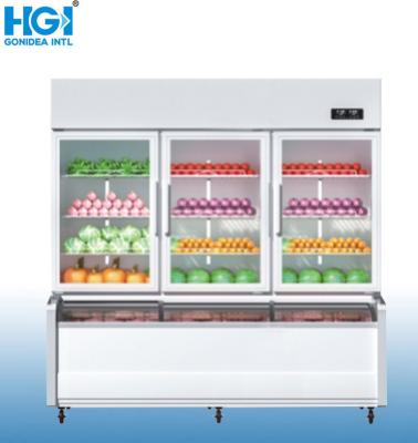 China Big Capacity Commercial Refrigerator Vertical Beverage Hotpot Showcase Hcd-2000s for sale
