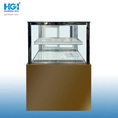 China Mini Customized Glass Door Display Chiller Refrigerator Cabinet Cake Showcase Hcs-08f for sale