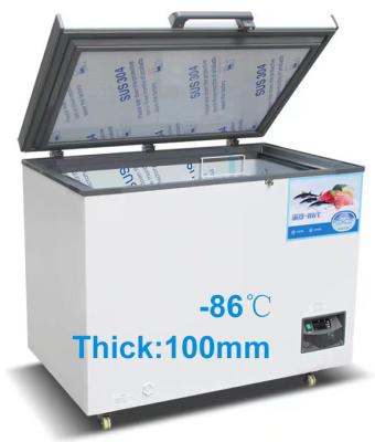China 88L -86c Low Temperature Freezer Stainless Steel Inner 10mm Foaming Door Cooling Freezer Dw-86W188 for sale