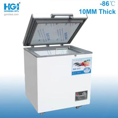 China 88L -86c Low Temperature Freezer Stainless Steel Inner 10mm Foaming Door Cooling Freezer Dw-86W88 for sale