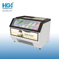 China Lexiang 158 Liter Air-Cooled Freezer with Curved Glass Door and Mechanical Thermostat for Commercial Use for sale