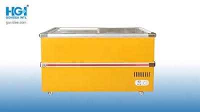 China Island Freezer Refrigerated Display Commercial Cooler Deep Display Freezer Ice Cream Cabinet for sale