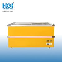 China Island Freezer Refrigerated Display Commercial Cooler Deep Display Freezer Ice Cream Cabinet for sale