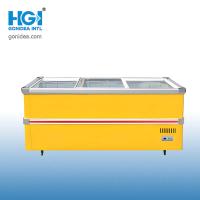 China Island Freezer Refrigerated Display Commercial Cooler Deep Display Freezer Ice Cream Cabinet for sale