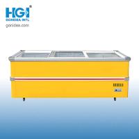 China Island Freezer Refrigerated Display Commercial Cooler Deep Display Freezer Ice Cream Cabinet for sale