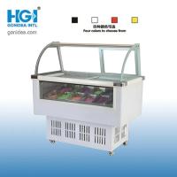China Commercial Direct Cooling Freezer with 158 Liter Capacity R290 Refrigerant and Curved Glass Door for sale