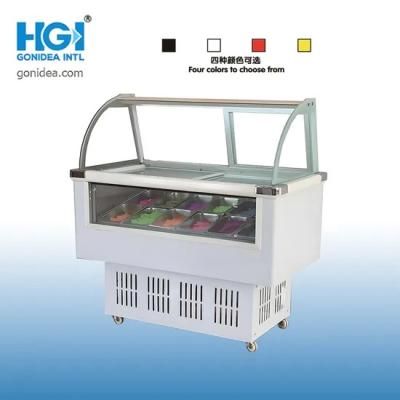 China Commercial Direct Cooling Freezer with 158 Liter Capacity R290 Refrigerant and Curved Glass Door for sale