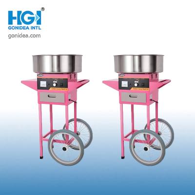 China Commercial Automatic 950W Electric Cotton Candy Machine with Cart 220V 50Hz for sale