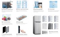 China Total No Frost Top Freezer Glass Door LED Light Refrigerator Bcd-590W for sale