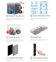 China Total No Frost Top Freezer Glass Door LED Light Refrigerator Bcd-590W for sale