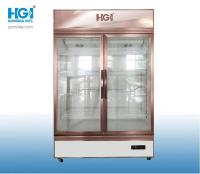 China 800L Supermarket Cold Storage Display Showcase Glass Pulling Door Cabinet Lsc800kg for sale