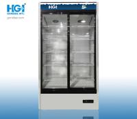 China 800L Supermarket Cold Storage Display Showcase Glass Pulling Door Cabinet Lsc800kg for sale