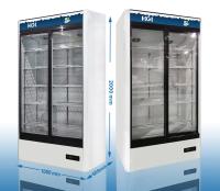 China 800L Supermarket Cold Storage Display Showcase Glass Pulling Door Cabinet Lsc800kg for sale