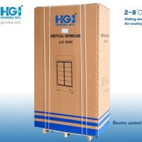 China Commercial Double Glass Door for Supermarket Refrigerator Display Rack Showcase for Supermarket for sale