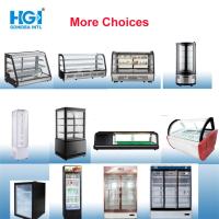 China Commercial Double Glass Door for Supermarket Refrigerator Display Rack Showcase for Supermarket for sale