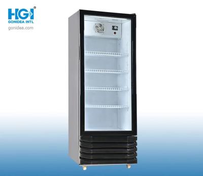 China Upright Display Single Glass Door Big Capacity 280L Cooler Freezer Showcase LC320nb for sale