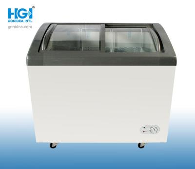 China Factory Sale Glass Door Chest Freezer Double Door frigidaire commercial freezer for sale
