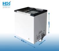 China Top Open 108L Deep Chest Freezer Sliding Door 4 Wheels mechanical Temp Control for sale
