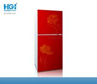 China VCM Red Top Freezer Refrigerators CE Mute 6 Cubic Feet Fridge Double Glass Door for sale