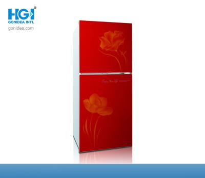 China VCM Red Top Freezer Refrigerators CE Mute 6 Cubic Feet Fridge Double Glass Door for sale