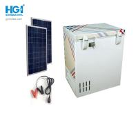 China Gonidea 150AH Battery Operated Deep Freezer Solar 24V With Lock And Key for sale