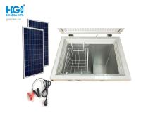 China Gonidea 150AH Battery Operated Deep Freezer Solar 24V With Lock And Key for sale