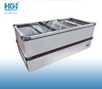 China 85mm Foaming Thickness Island Deep Freezer With Sliding Glass Top OEM 2000*1000*790mm for sale