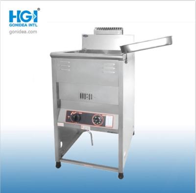 China Vertical 18L Stainless Steel Gas Fryer With Temperature Controller for sale