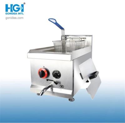 China 14L Single Tank 4500W Steel Electric Deep Fryer With Oil Filtration for sale