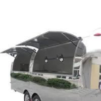 China Four Road Wheels Concession Food Trailer Truck Movable Food Cart Kiosk for sale