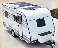 China 2-6 People RV Travel Trailer 4700mm Leisure Camper Trailer With Heating System for sale