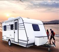 China 2-6 People RV Travel Trailer 4700mm Leisure Camper Trailer With Heating System for sale