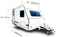 China Large Awning RV Travel Trailer Caravan Entertainment Compact Travel Trailers for sale