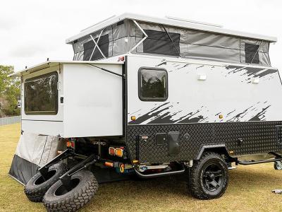 China Single Double Axle 2 Person Camper Trailer Weight Varies Small Off Road Trailer for sale