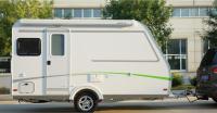 China 2-6 People Aluminum Travel Trailers Fiberglass Mobile Home Travel Trailer With Bathroom for sale