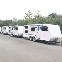 China 1-2 Axles Caravan Travel Trailer 6000Lbs Outdoor Camping Trailer Recreation Trailer for sale