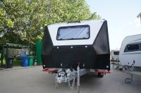 China 500Lbs Towing Small Lightweight Camper 400AH Lightest Travel Trailer With Bathroom for sale