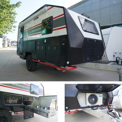China 500Lbs Towing Small Lightweight Camper 400AH Lightest Travel Trailer With Bathroom for sale