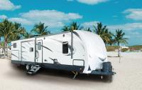 China Fiberglass Mobile Campervans Motorhome Trailer Home Camper Fully Furnished for sale
