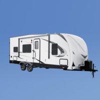 China 4 Season Fiberglass Travel Trailer Fully Enclosed Fiberglass Shell Travel Trailer 32 Inch for sale