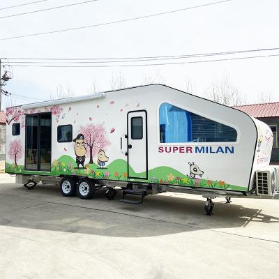 China Outdoor Camper Travel Trailer 1-2 Axles Rv Trailer Travel 4-8 People for sale