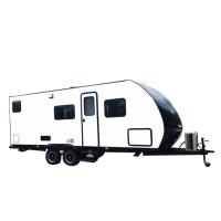 China ISO Light Fiberglass Travel Trailers Air Conditioner Lithium Battery Camper Trailer for sale