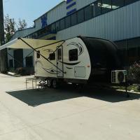 China 4-8 People Motorhome Towing Caravan 2-4 Water Tanks Fibreglass Camper Trailer for sale