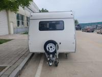 China Customized Color Camper Caravan Trailer Auto Pull Trailer For 3 People AL-KO Brake for sale