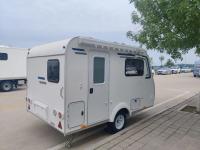 China Customized Color Camper Caravan Trailer Auto Pull Trailer For 3 People AL-KO Brake for sale
