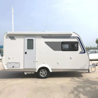 China Compact Lightweight Travel Trailer Lightest Camper Trailer With Kitchen Awning for sale