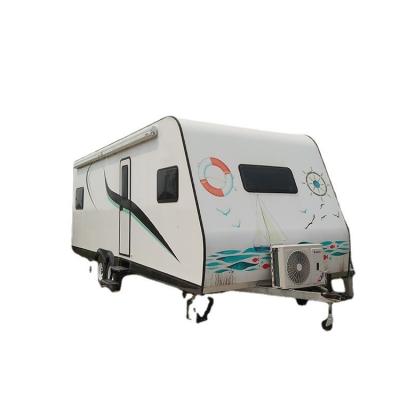 China 2-8 Persons Fiberglass Molded Travel Trailers Customizable Battery Mini Rv Camper for sale