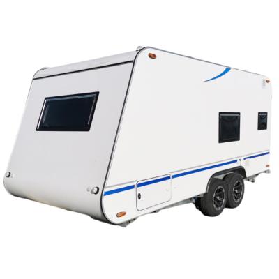 China 600AH Battery Fiberglass Campers 3000W Inverter Recreational Camper Trailer for sale