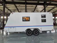 China 600AH Battery Fiberglass Campers 3000W Inverter Recreational Camper Trailer for sale